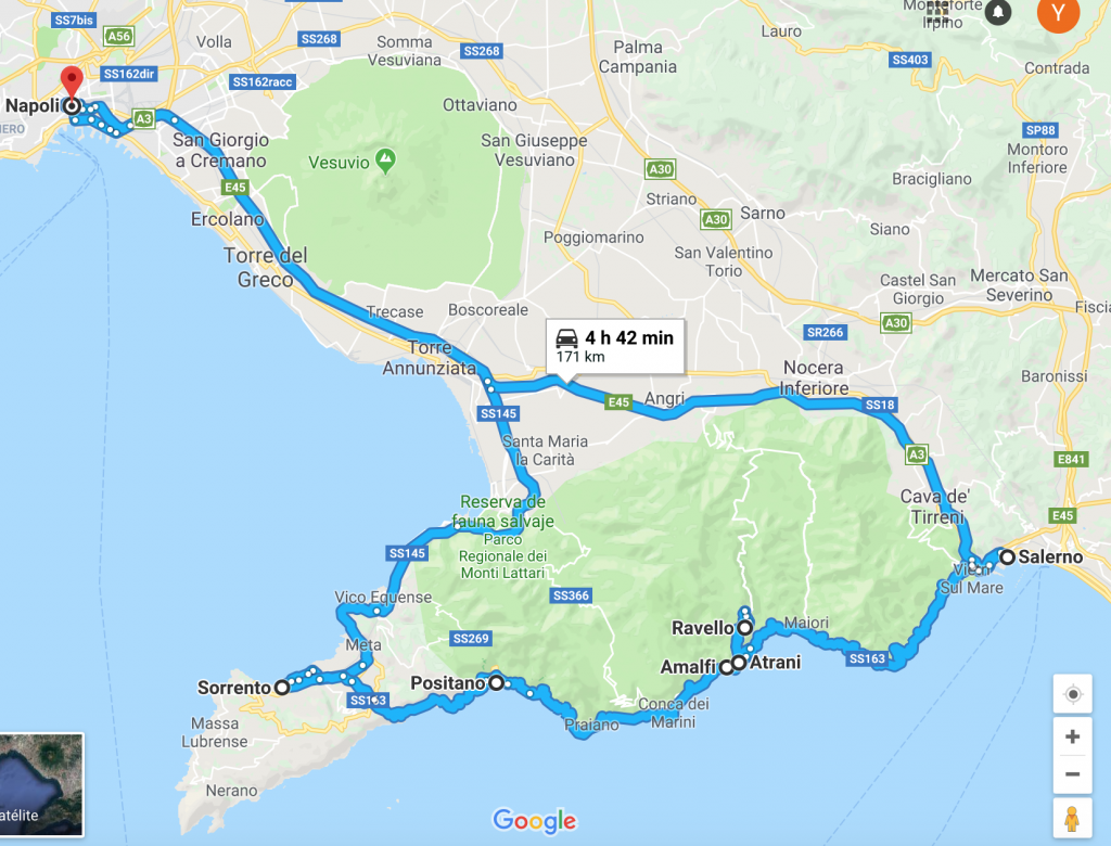 Día 2 – Ruta en coche por la costa amalfitana – Vedi Napoli